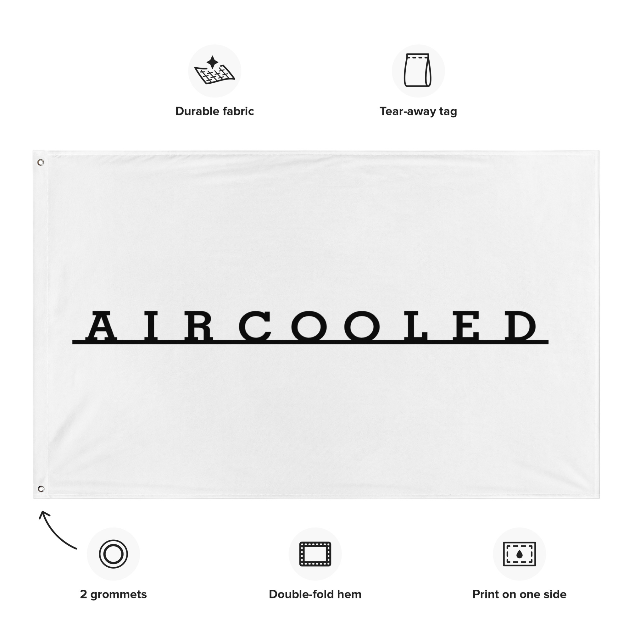 Aircooled T2 Script Flag – shop.jordanwlee.com